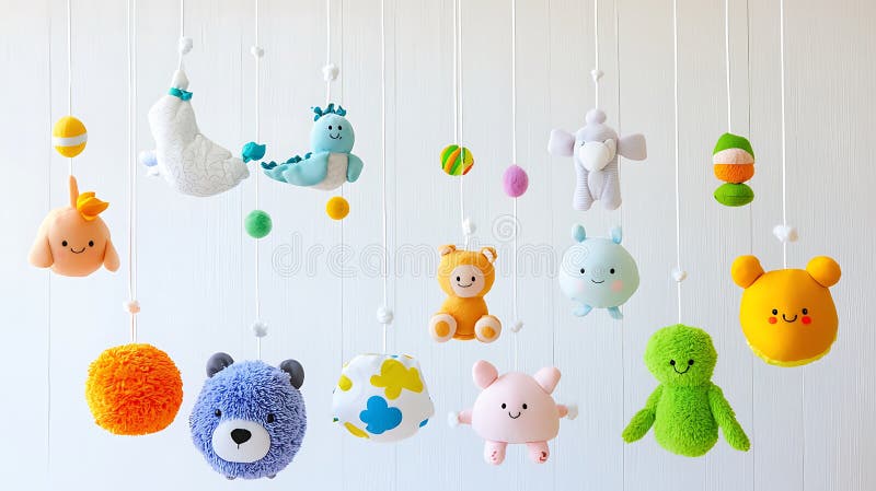 A Collection of Stuffed Animals Hanging from the Ceiling Stock ...