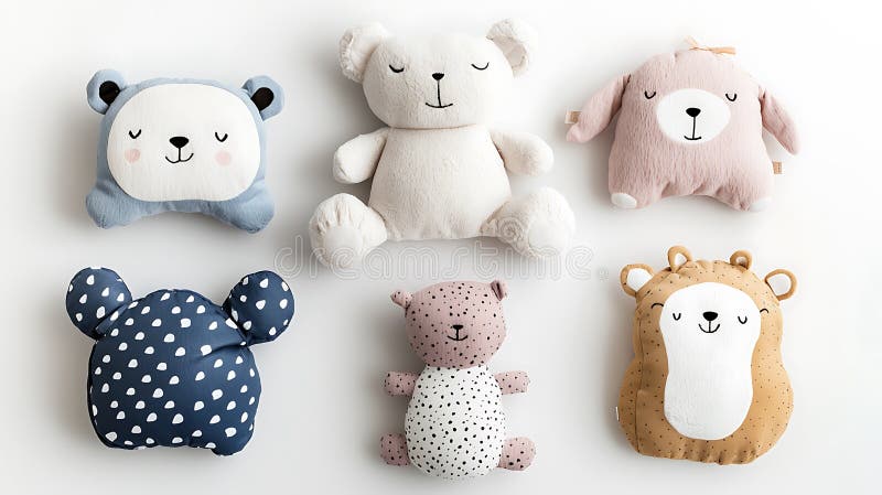 A Collection of Stuffed Animals, Including Bears and a Dog Stock ...