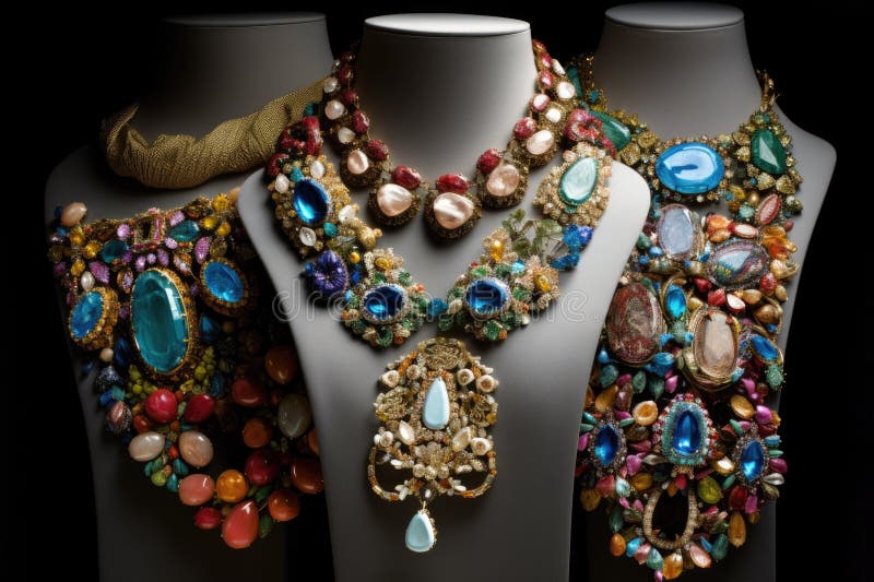 A Collection of Stunning Statement Necklaces, Each with Its Own Unique ...