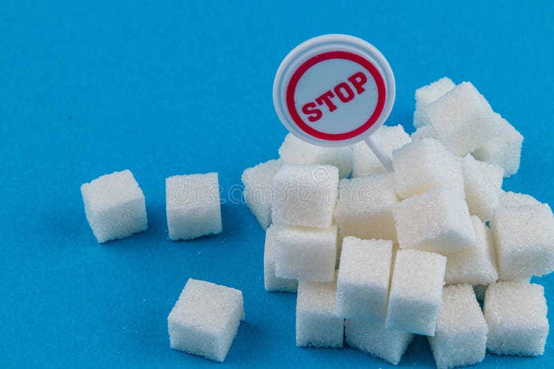Awareness Campaign Against Sugar Consumption Cubes Sign Stock Photos ...
