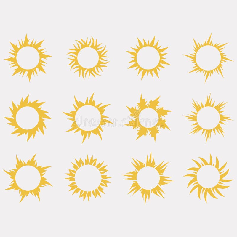 Collection of sun logos stock vector. Illustration of logo - 310240999