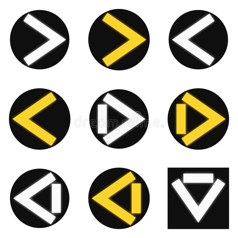 Collection of Switch Signals for Trams in Germany Stock Illustration ...