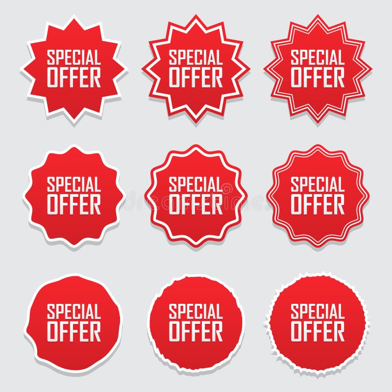 Collection Symbols Tag Special Offer. Vector Illustration Stock ...