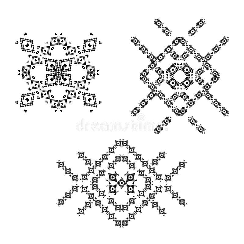 Collection of Symmetric Elements for Design and Fashion in Ethnic Style ...