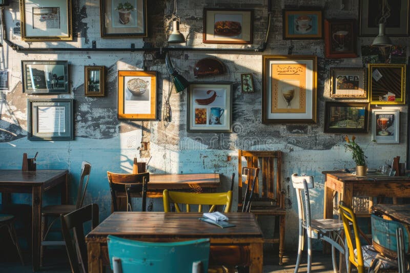 A Collection of Tables and Chairs in a Indoor Setting Stock Photo ...