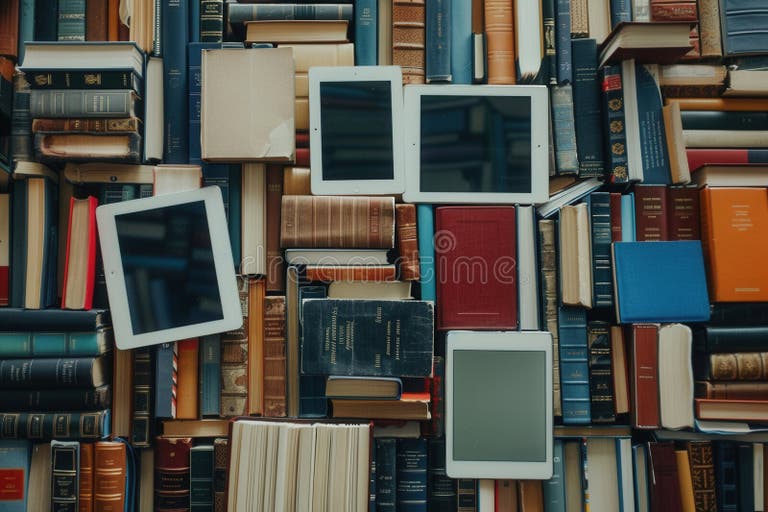 A Collection of Tablets and E-readers Displaying Educational Materials ...