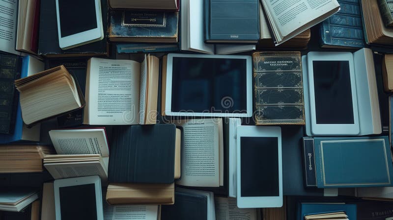 A Collection of Tablets and E-readers Displaying Educational Materials ...