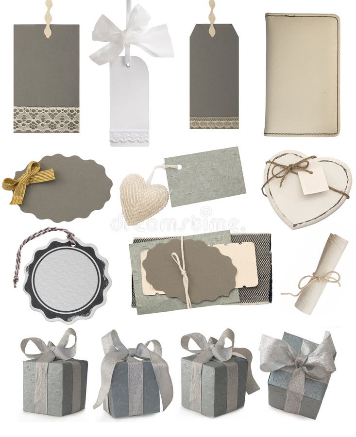 Collection of tags stock photo. Image of gray, blank - 24353312