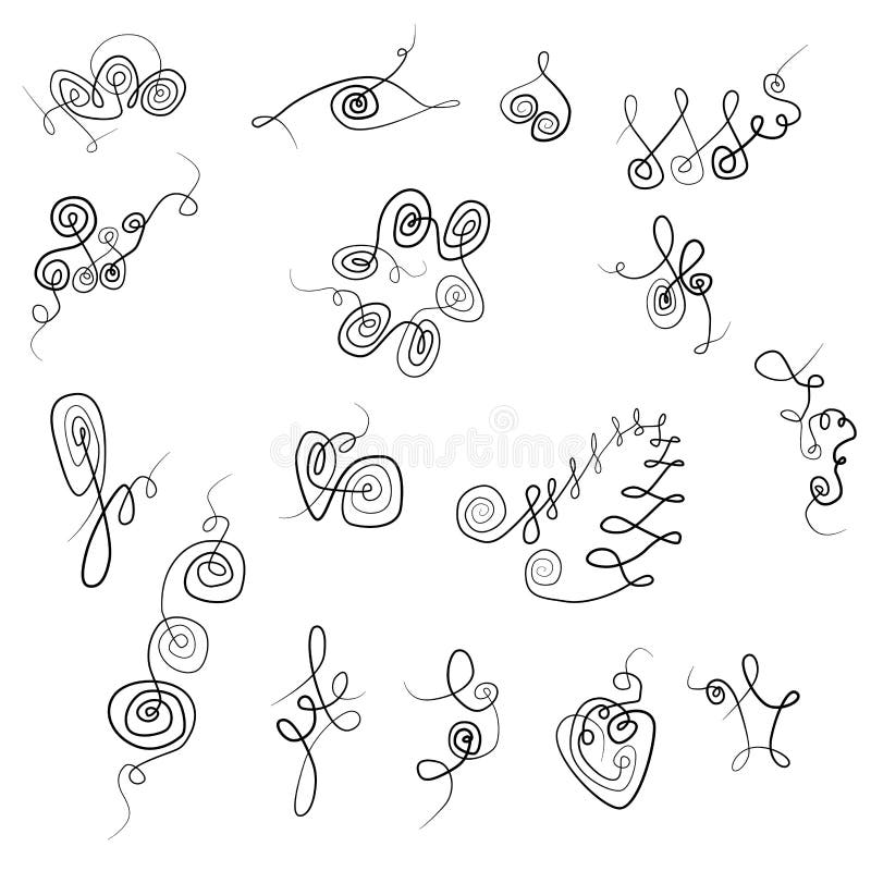 Collection of Tangle Doodle Patterns Stock Vector - Illustration of ...