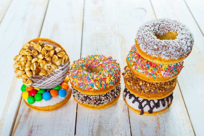 Collection of tasty donuts stock photo. Image of sprinkles - 79197452