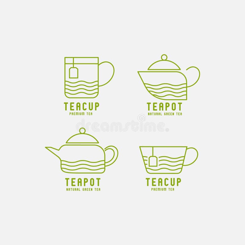 Collection of Tea Logo Design Template Stock Illustration ...