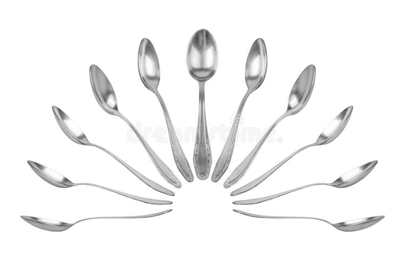 Two teaspoons stock image. Image of restaurant, light - 5294461