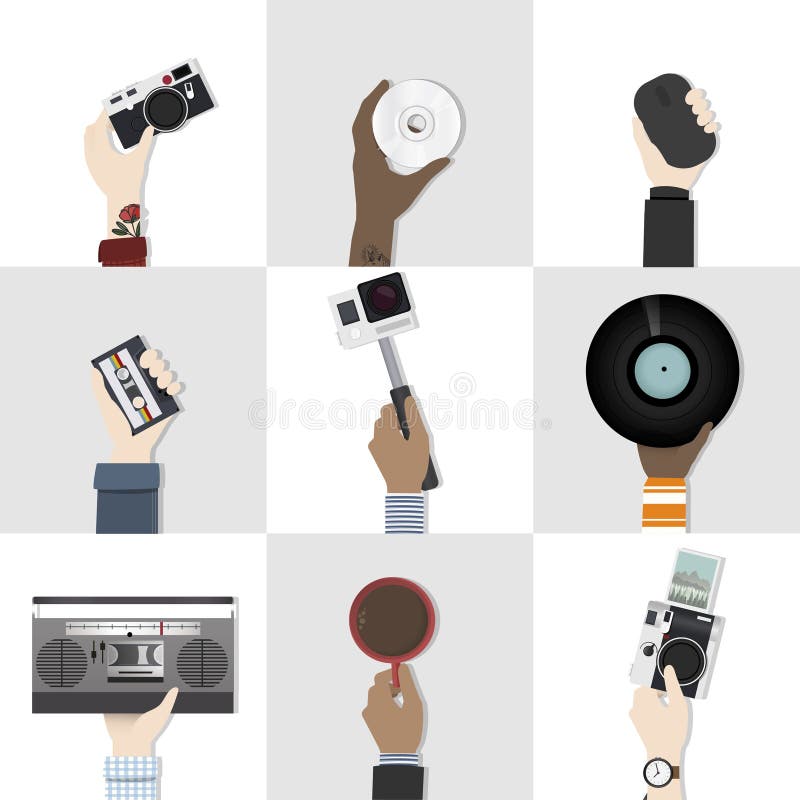 Collection of Technology Illustration Gadgets Stock Illustration ...