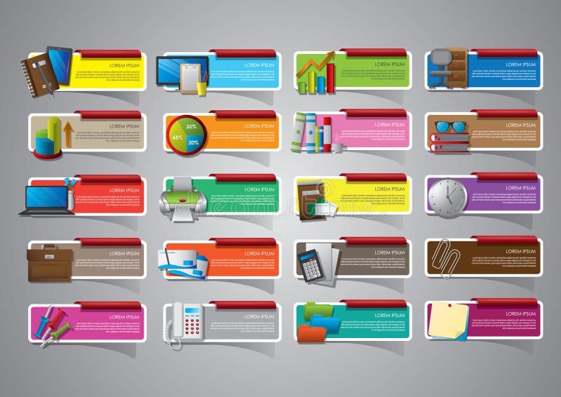 Collection of Template Designs. Vector Illustration Decorative Design ...