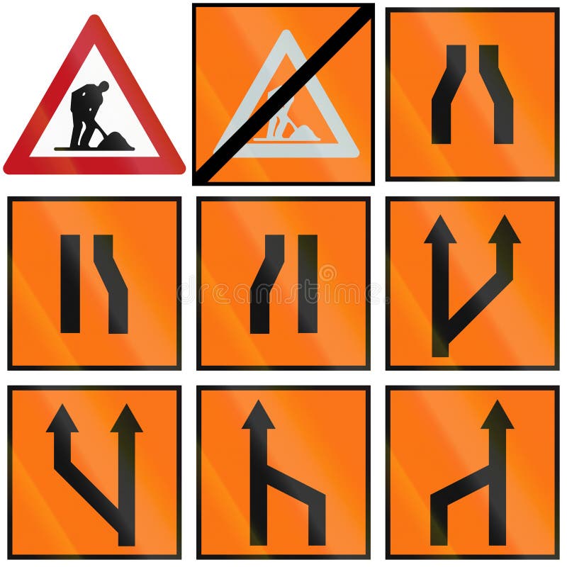 Collection of Temporary Signs of Israel Stock Illustration ...