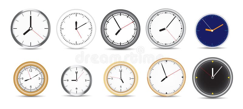 Clock Different Times Stock Illustrations – 96 Clock Different Times ...