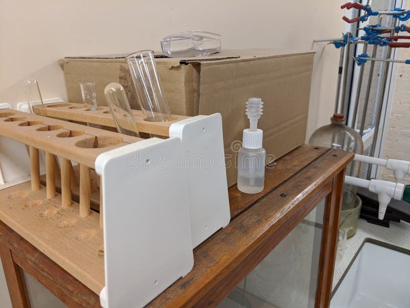 A Collection of Test Tubes and Racks in the Science Lab Stock Image ...