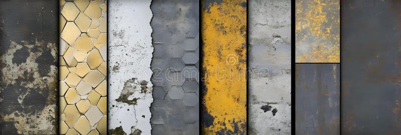 Collection of Textured Color Panels Stock Illustration - Illustration ...