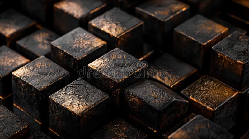 Textured Gold Bars Arranged in a Captivating Display with Dramatic ...