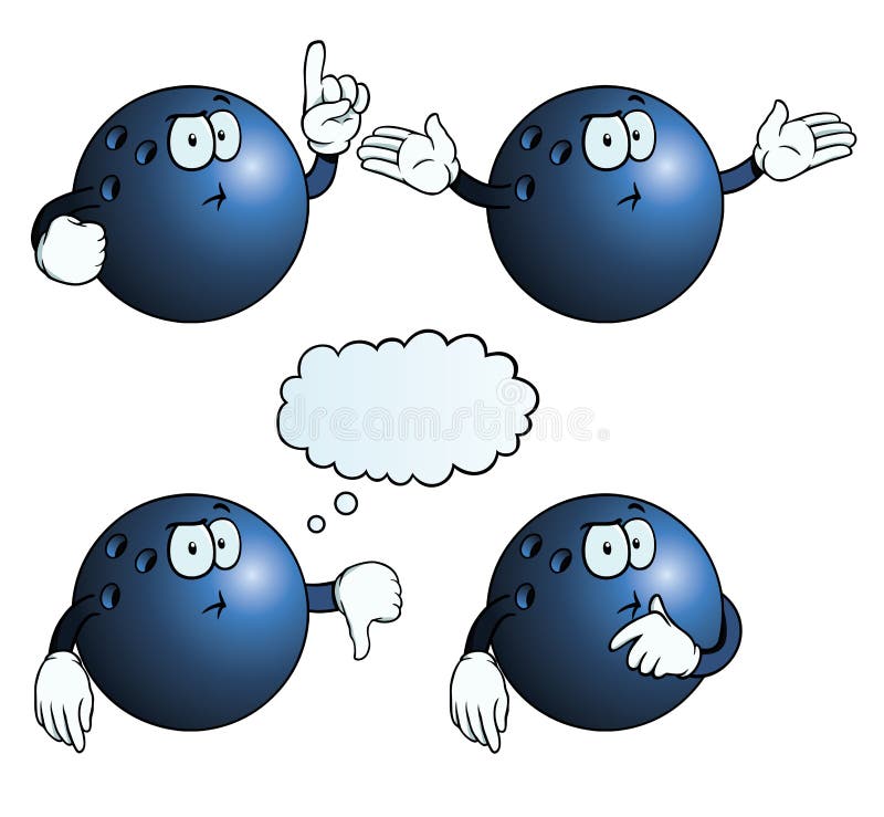 Thinking bowling ball set stock vector. Illustration of understanding ...