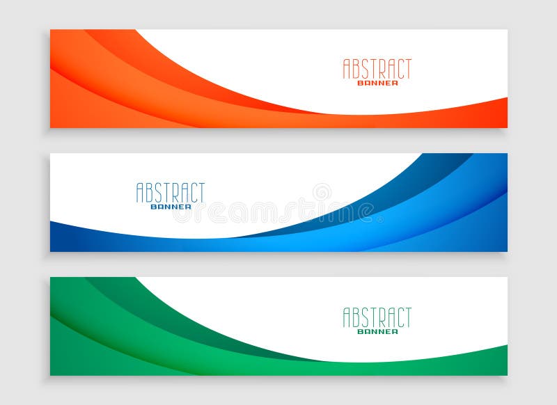 Collection of Three Abstract Web Business Banner Layout for Corporate ...