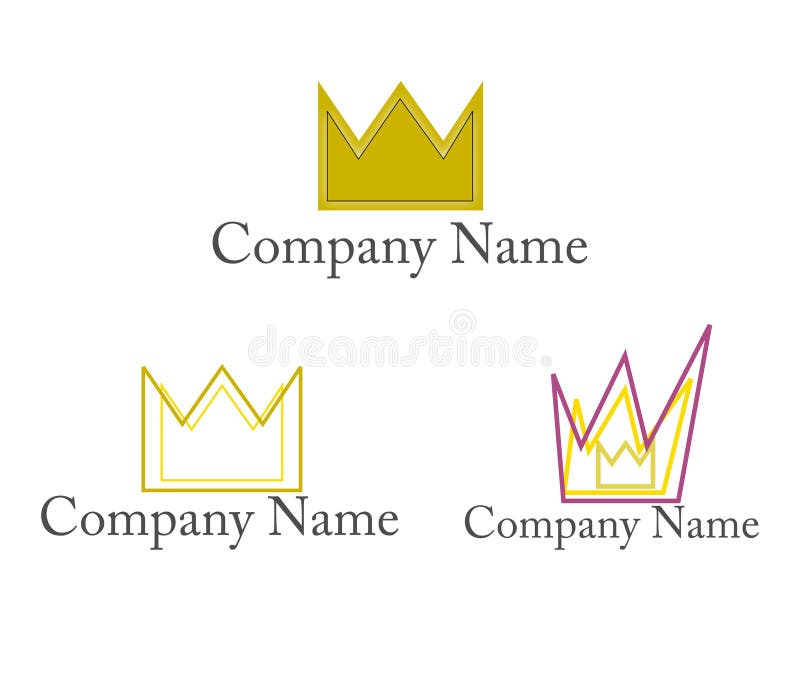 Three crown logos stock vector. Illustration of wavy - 99376259