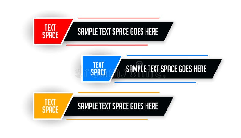 Collection of Three Lower Third Text Bar Banner for Business ...