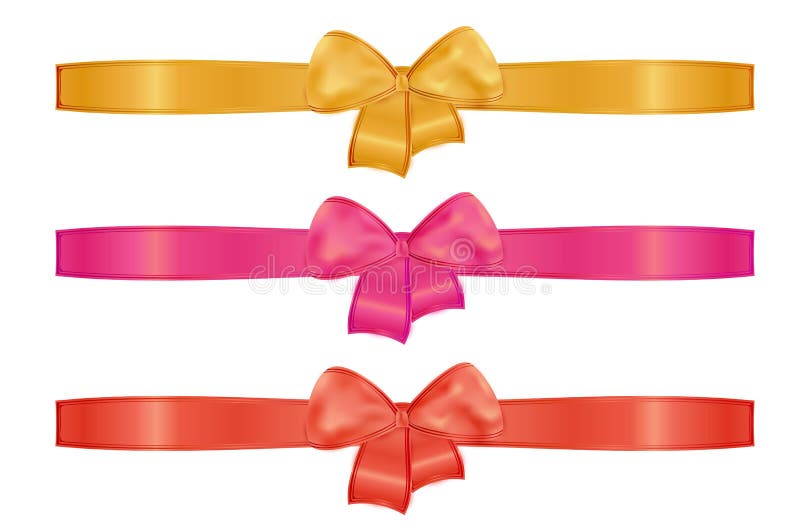 Collection of the Three Ribbons Stock Illustration - Illustration of ...
