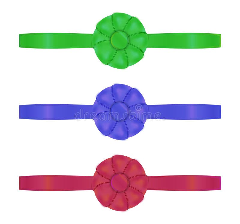 Set of Color Ribbons or Bookmarks with Blank Paper Stock Vector ...