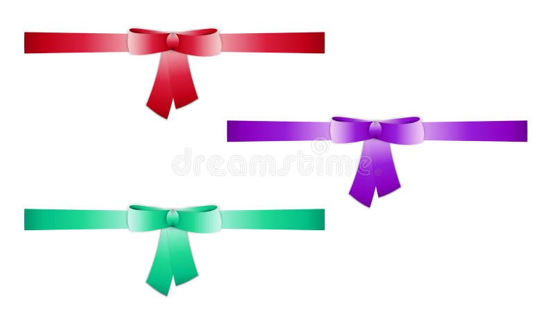 Collection of the Three Ribbons Stock Illustration - Illustration of ...