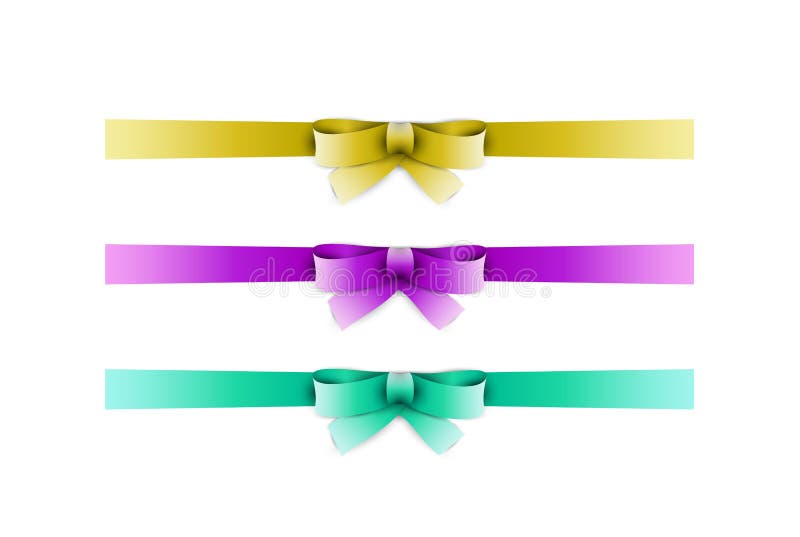 Collection of the Three Ribbons Stock Illustration - Illustration of ...