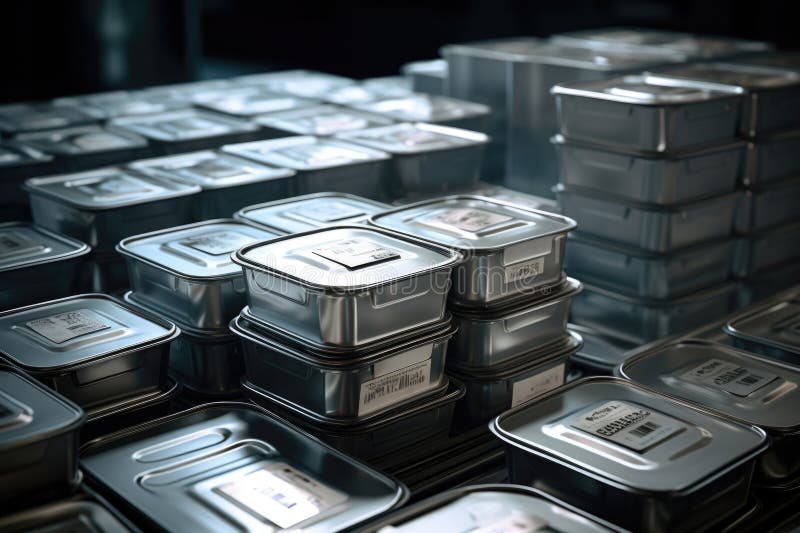 A Collection of Tin Cans Arranged in a Stack. this Versatile Image Can ...