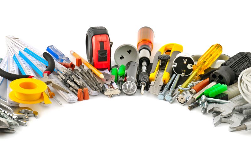 Collection of Tools and Equipment for Electronic Stock Image - Image of ...