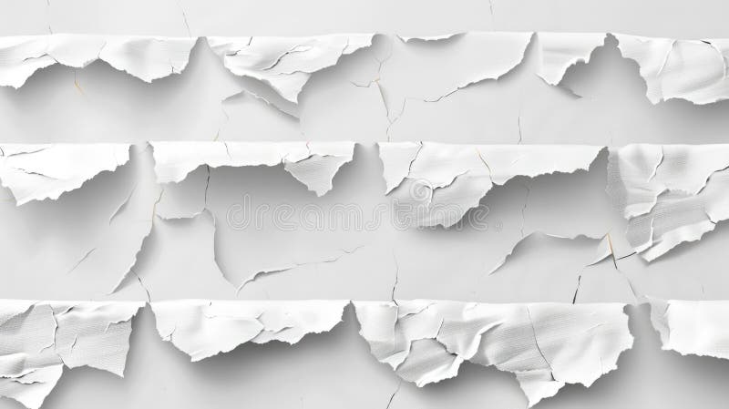 A Collection of Torn Papers Hanging on a Clothesline, with Notes and ...