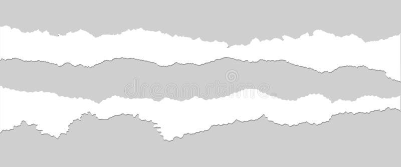 Collection of Torn, Ripped Pieces of White Color Paper. Ripped Paper ...