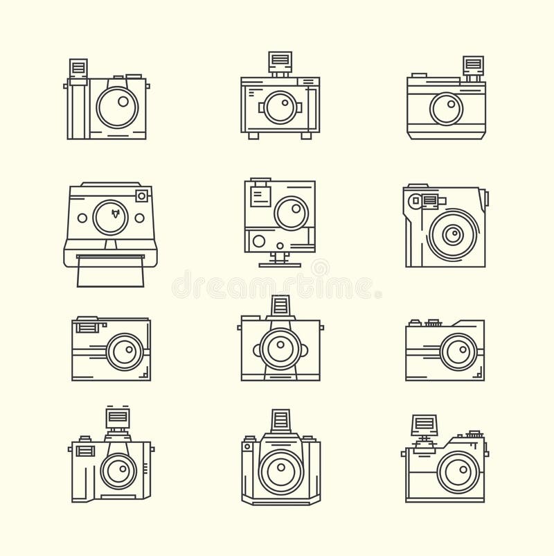Collection of Toy Camera Vector Stock Illustration - Illustration of ...