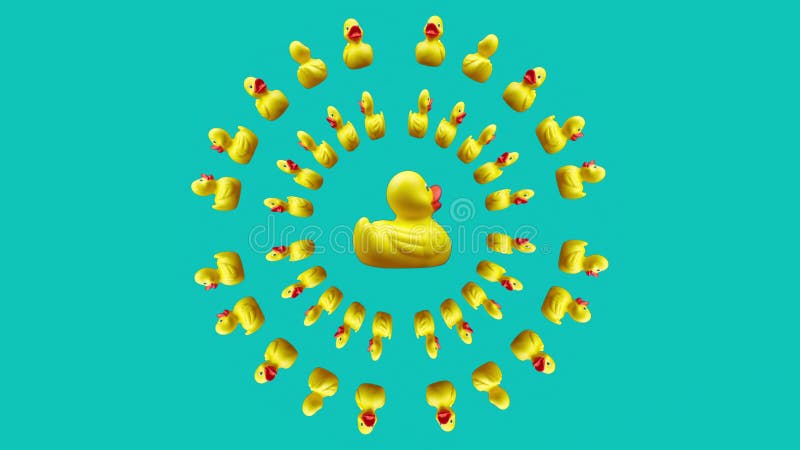 Toy Rubber Ducks Rotating Around Stock Video - Video of baby, cool ...