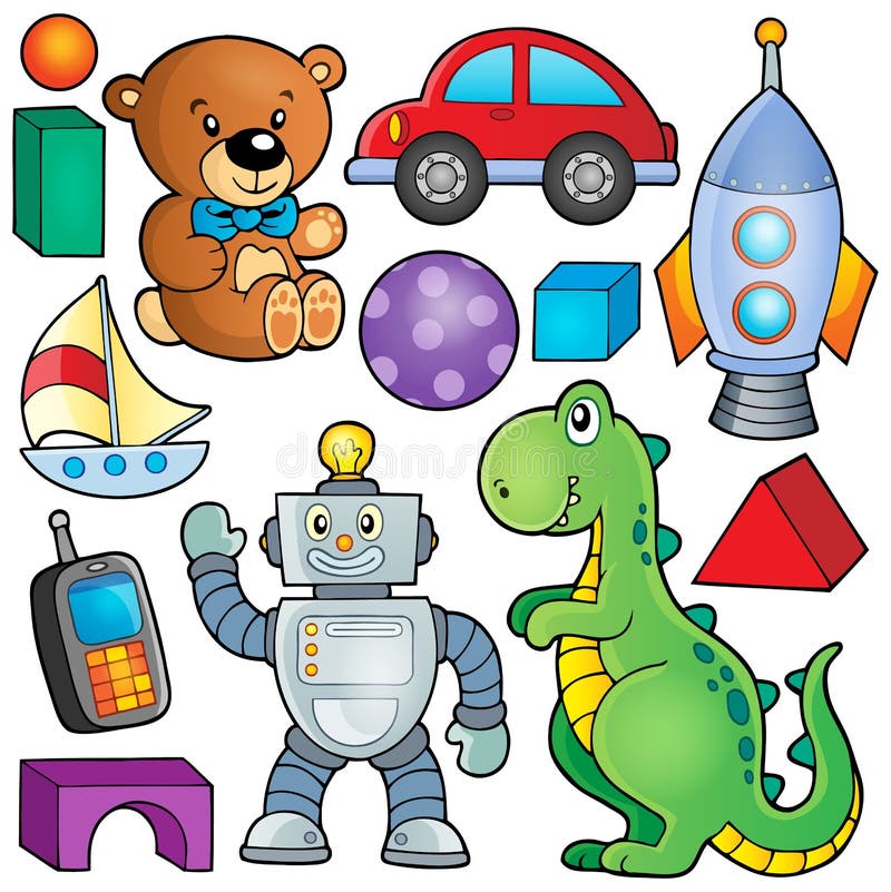 Collection with Toys Theme 2 Stock Vector - Illustration of drawing ...