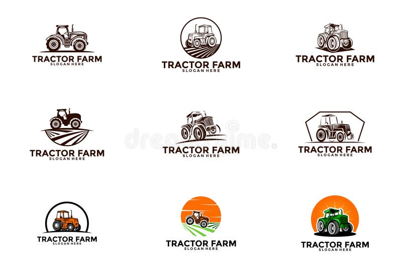 Collection of Tractor and Farm Logo Template, Tractor Logo Vector Set ...