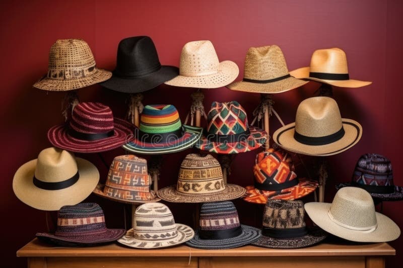 Collection of Traditional Hats from Different Cultures Stock Image ...