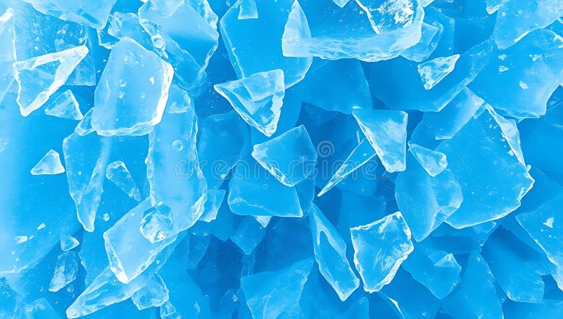 A Collection of Translucent Blue Ice Chunks Stock Illustration ...