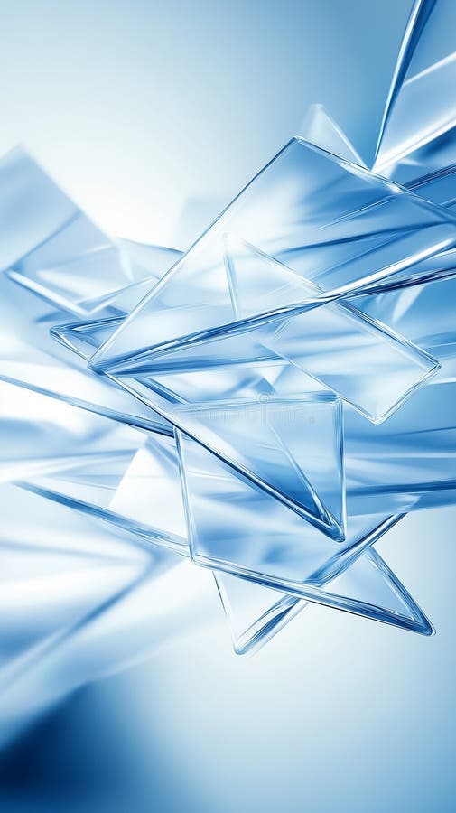 A Collection of Translucent Glass Shapes Layered and Illuminated by ...