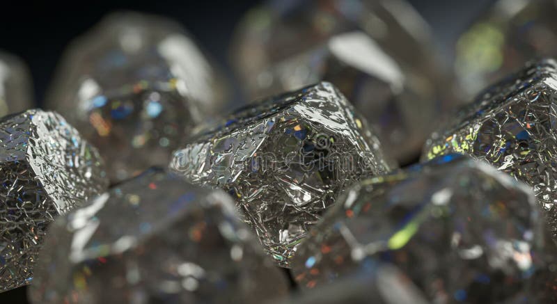 A Collection of Transparent, Gem-like Objects with a Geometric, Faceted ...