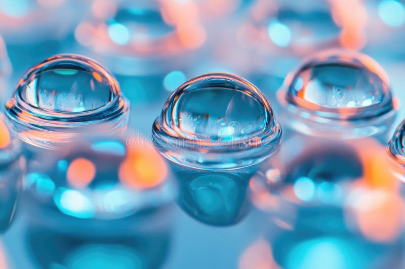 A Collection of Transparent Glass Spheres Arranged Neatly on a Surface ...