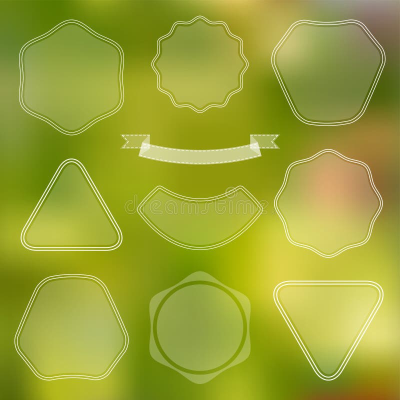 Collection Transparent Labels Stock Vector - Illustration of garden ...
