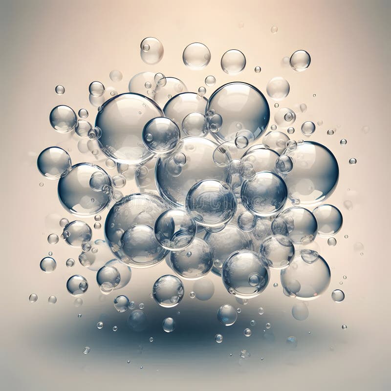 A Collection of Transparent, Reflective Bubbles of Various Sizes ...