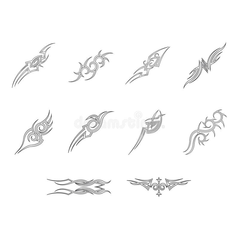 Tribal icon set stock vector. Illustration of clip, cartoon - 265258162