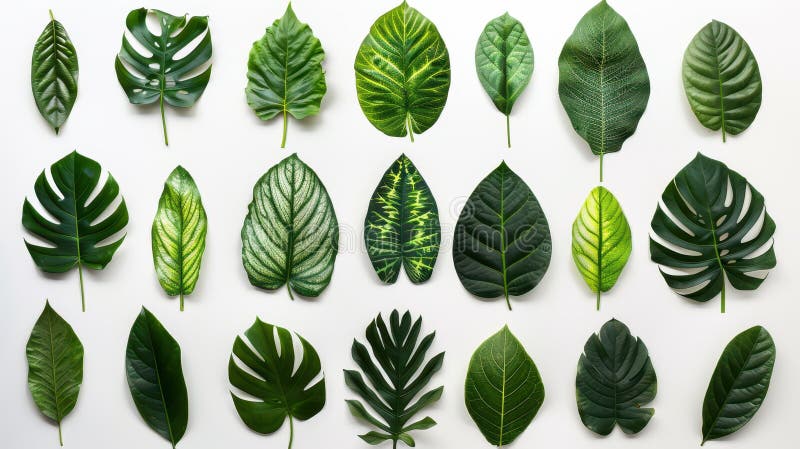 The Collection of Tropical Leaves.AI Generated Image Stock Image ...