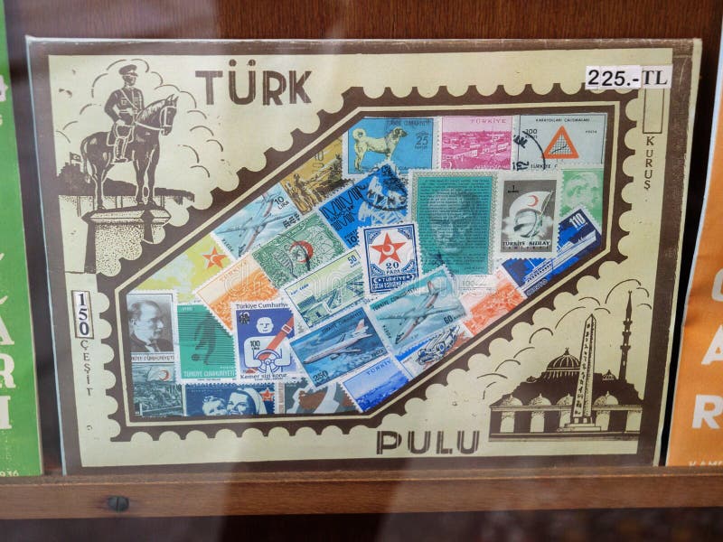 A Collection of Turkish Vintage Postage Stamps Including Aviation ...