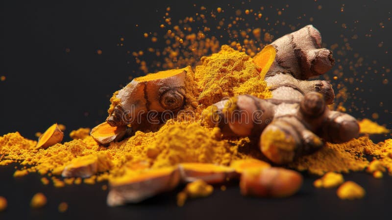 A Collection of Turmeric Powders and Various Ingredients on a Table ...
